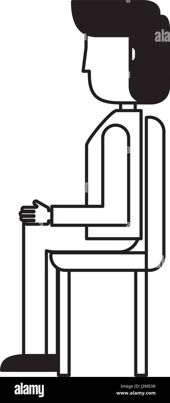 young seated man avatar character Stock Vector Image & Art - Alamy