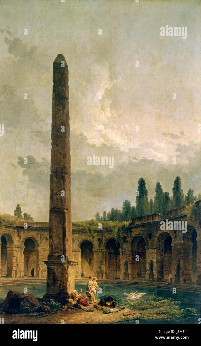 Hubert Robert Decorative Landscape with an Obelisk Stock Photo - Alamy