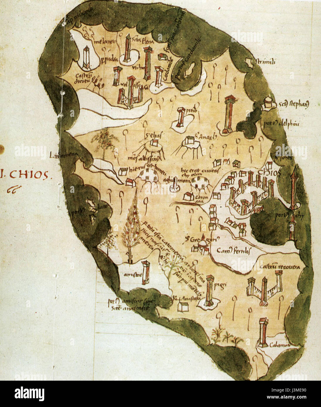 Chios map hi-res stock photography and images - Alamy