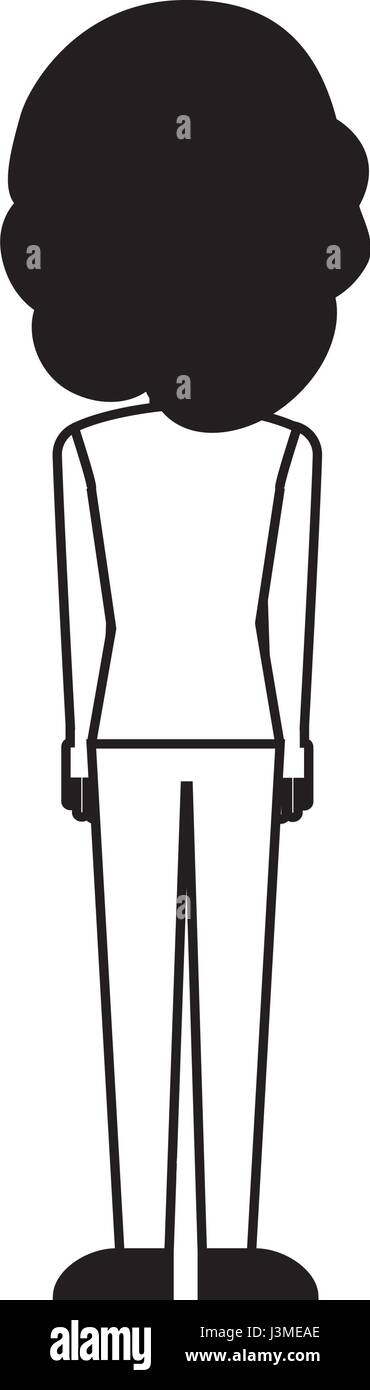 young back woman avatar character Stock Vector Image & Art - Alamy