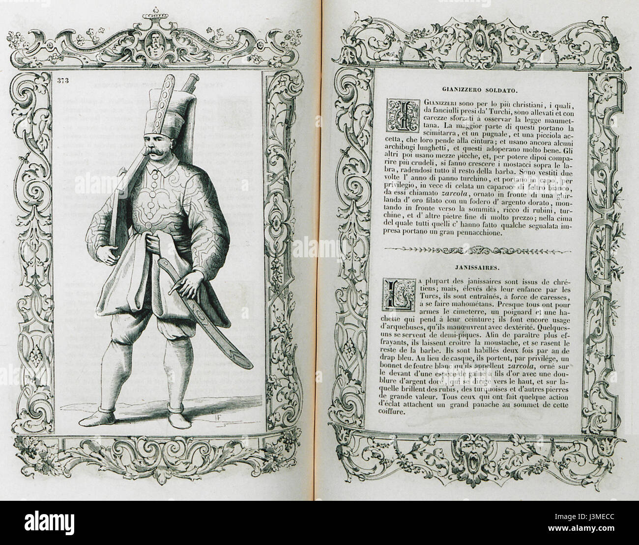 Gianizzero soldato Vecellio Cesare 1860 Stock Photo - Alamy