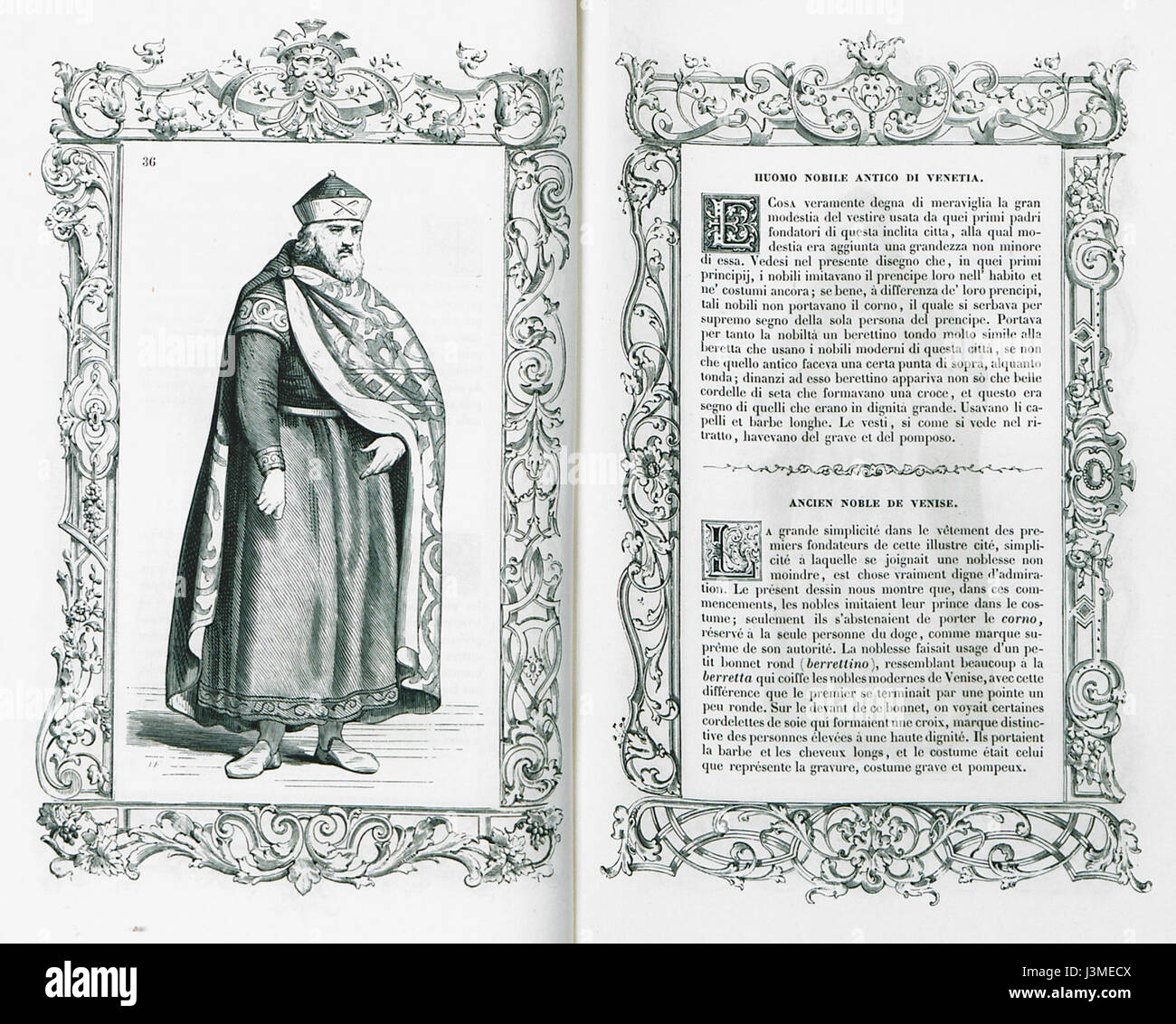 This 1860 artwork by Cesare Vecellio depicts an ancient nobleman from ...