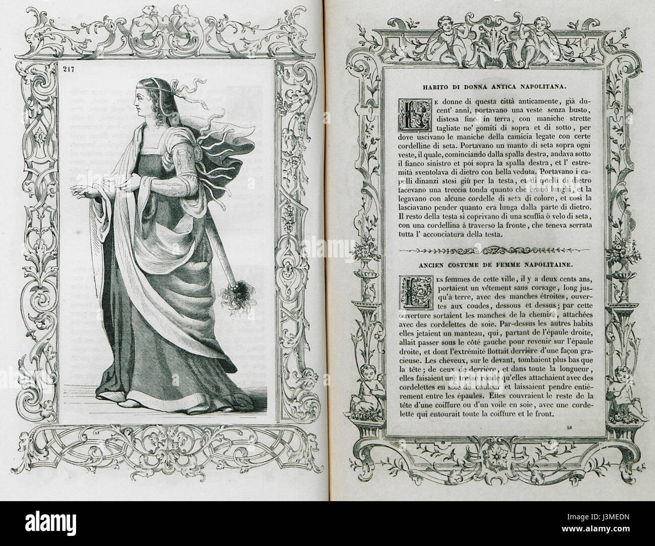 The 'Habito di donna antica Napolitana' by Cesare Vecellio is a 19th ...