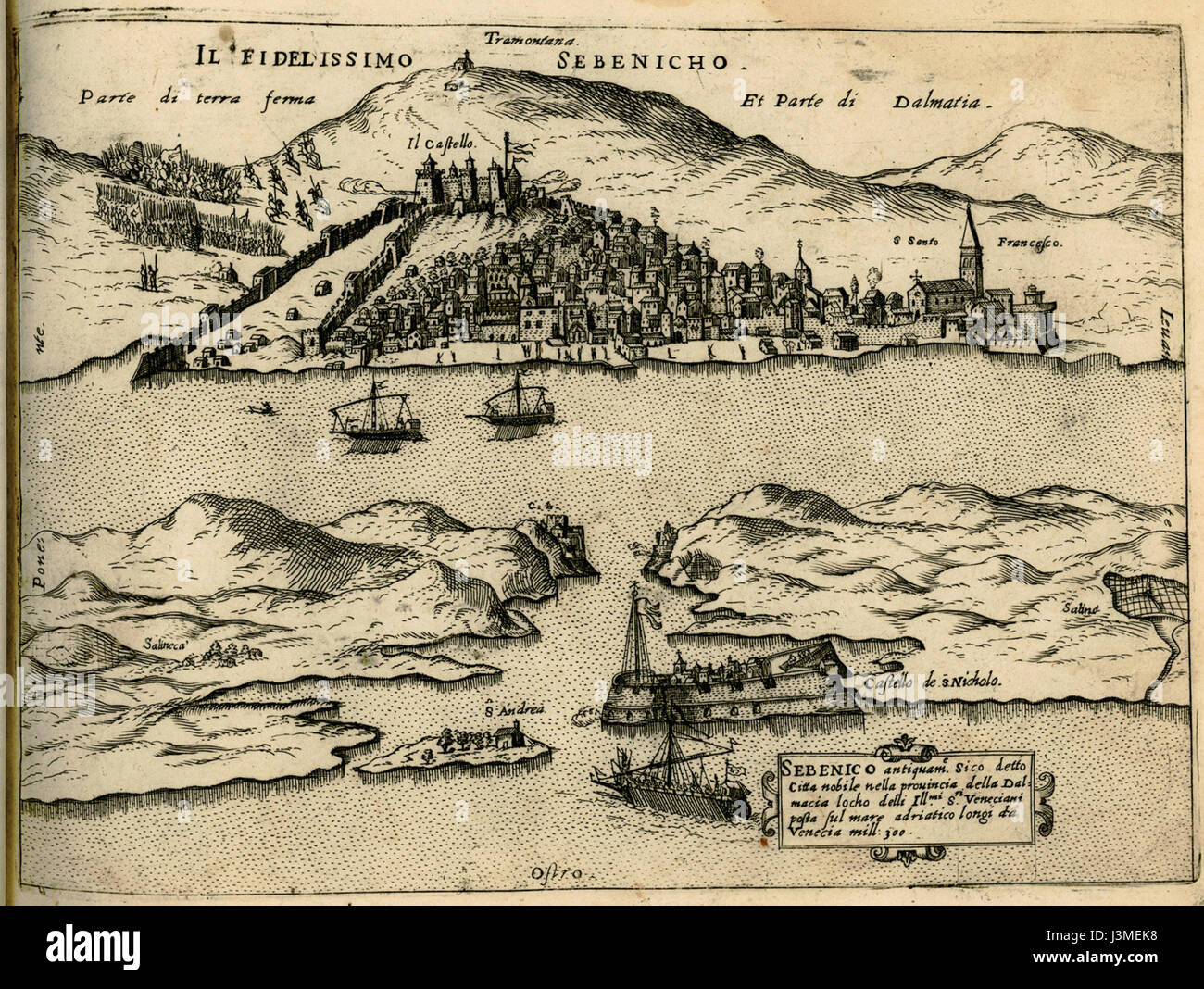 Giovanni Francesco Camocioâ€™s 1574 map 'Il fidelissimo Sebenicho et ...