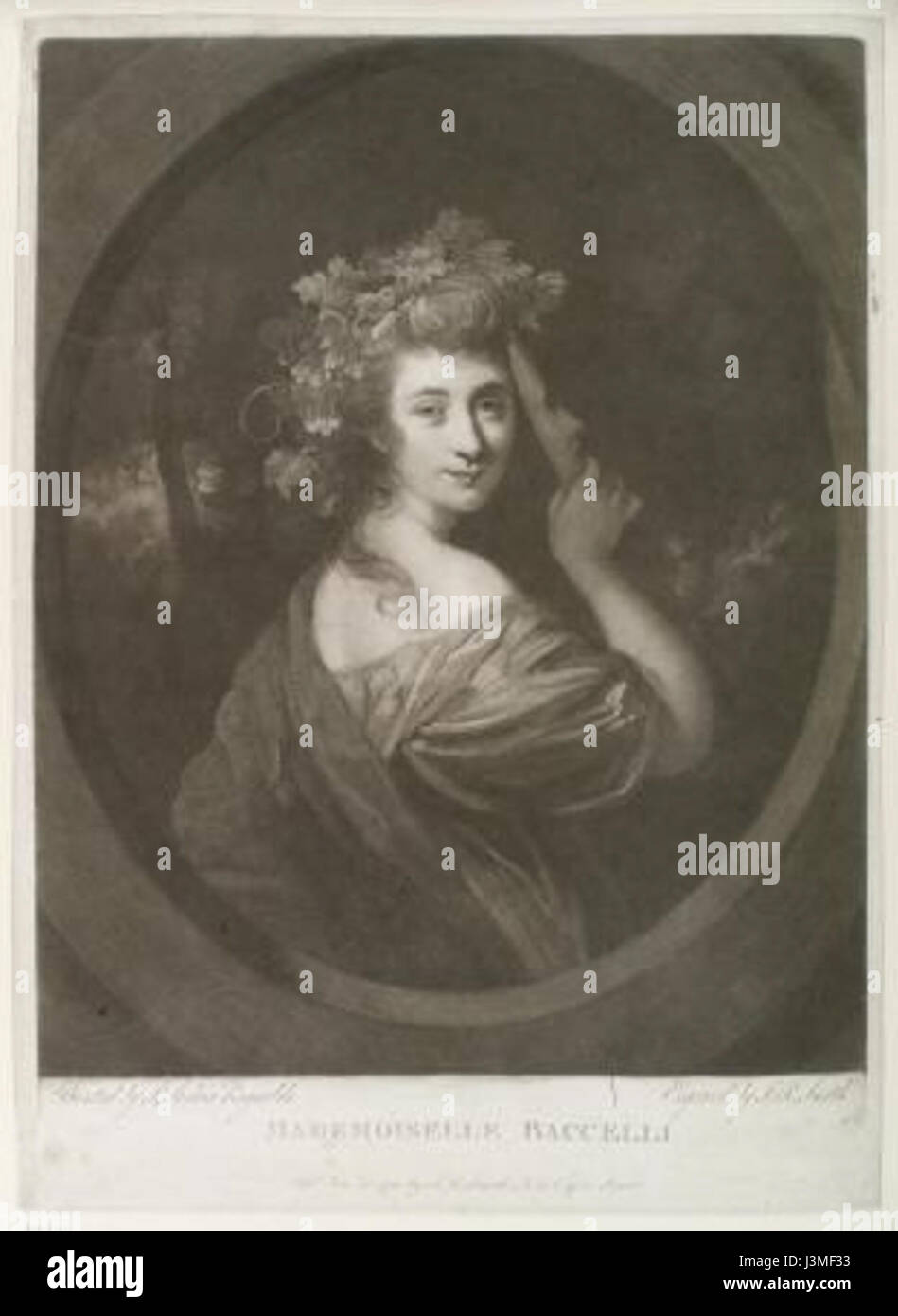Giovanna Baccelli by John Raphael Smith after Joshua Reynolds Stock ...