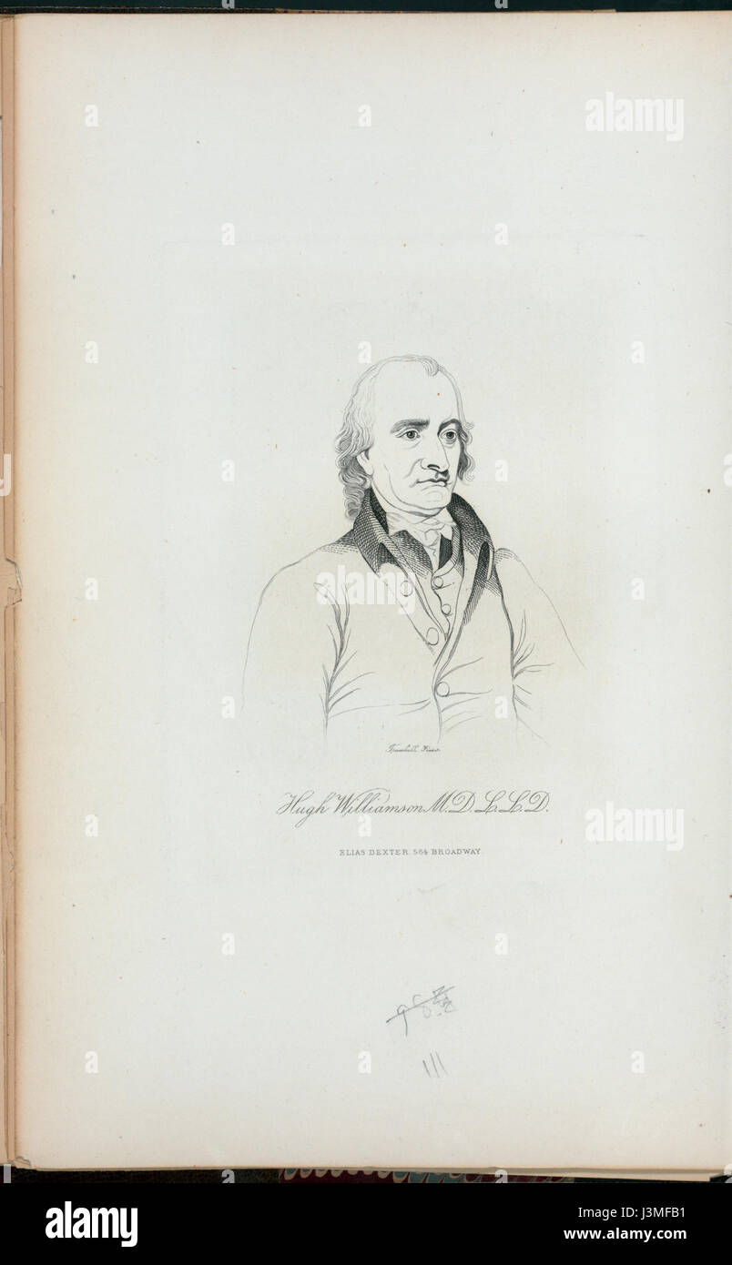 Hugh Williamson, M.D., L.L.D., was an American physician and scholar ...