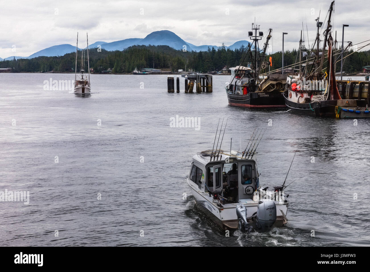 Fishing boats in Ketchikan, Alaska Stock Photo - Alamy