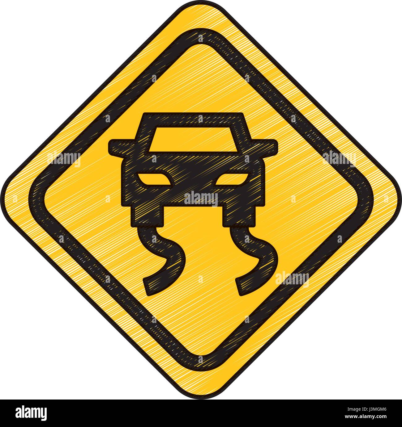 Slippery road traffic signal icon Stock Vector Image & Art - Alamy