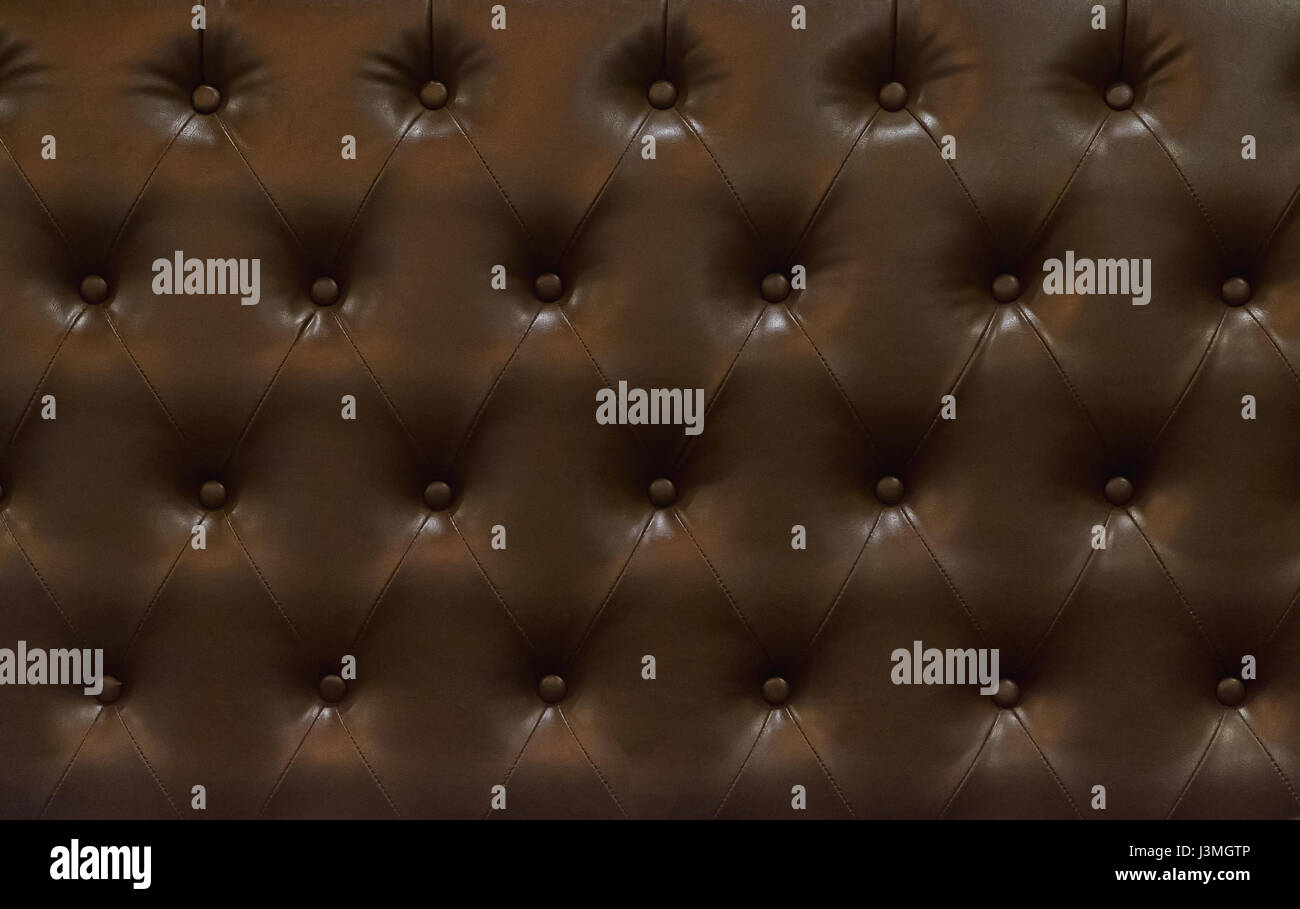 Dark brown leather seat pattern retro style. background and texture ...
