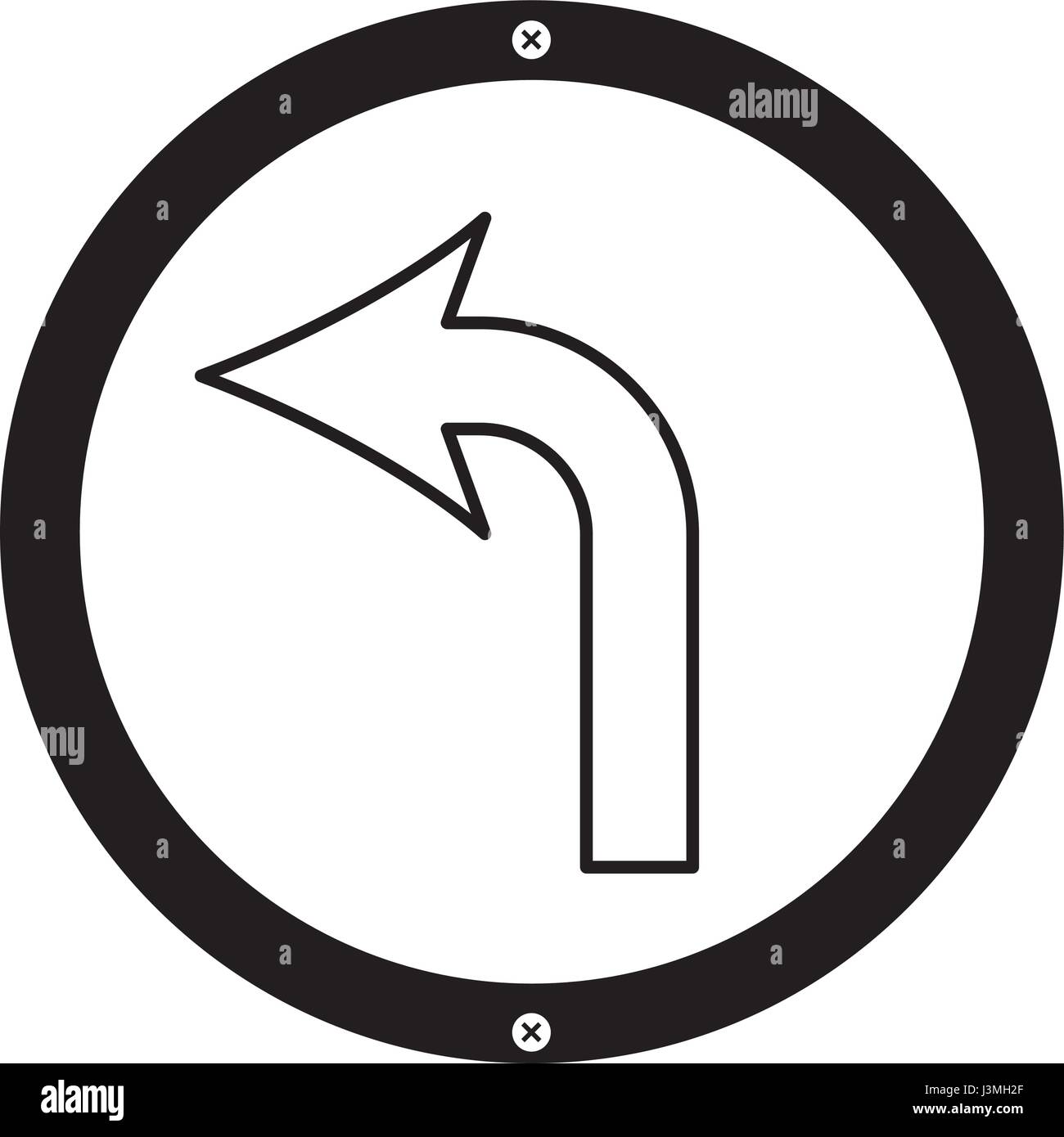 turn left arrow traffic signal icon Stock Vector Image & Art - Alamy