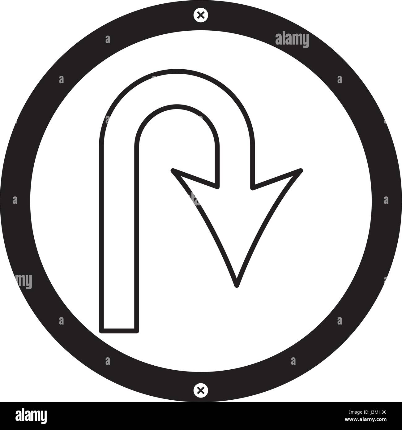 U turn arrow Stock Vector Images - Alamy