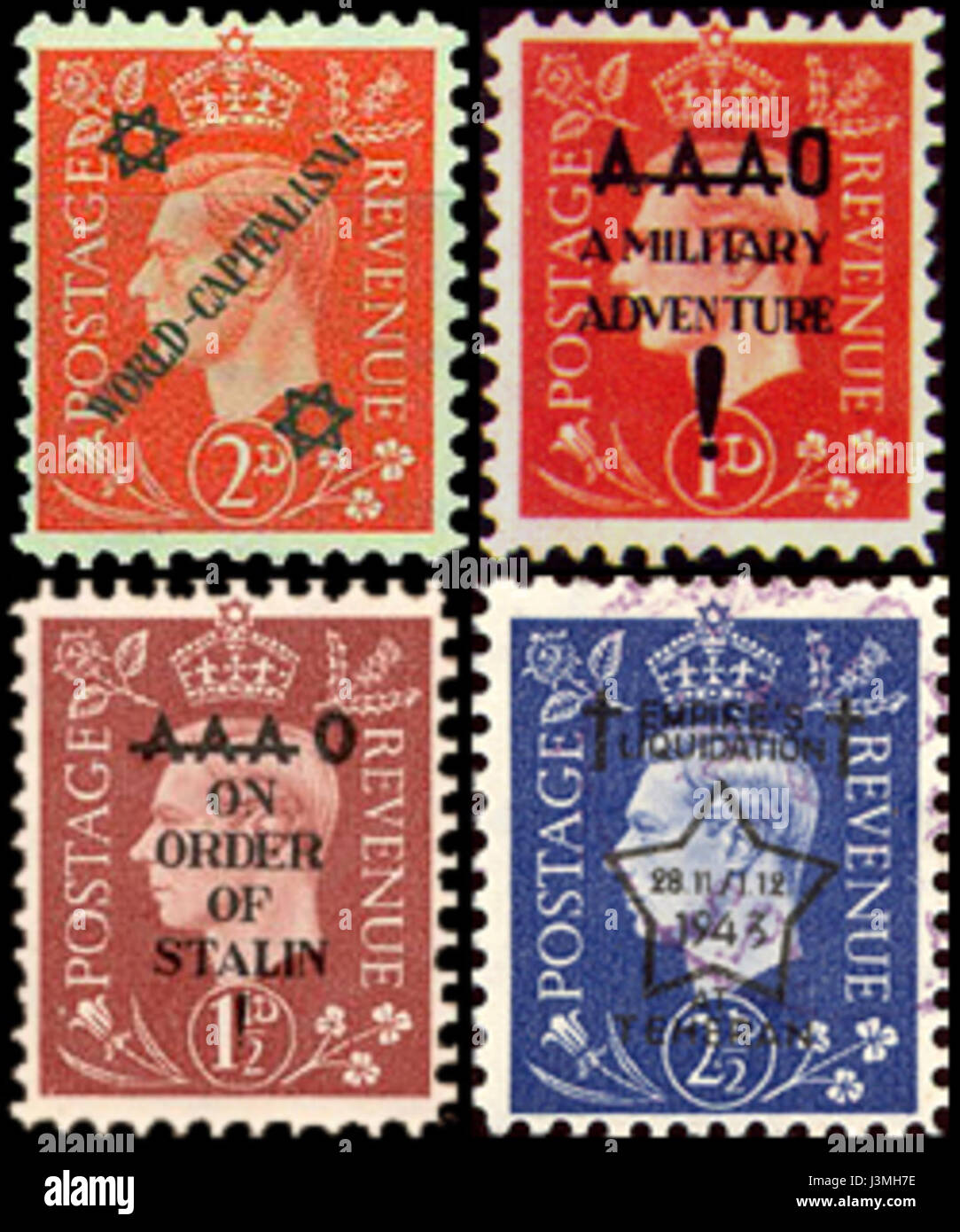 The George overprints of 1944 refer to a series of postage stamps ...