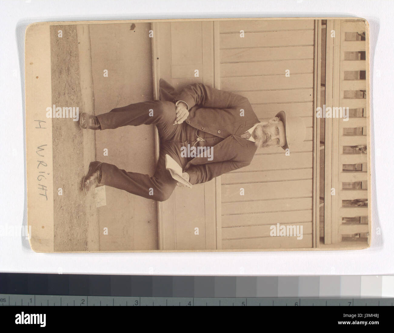 The image shows Harry Wright, a key figure in early baseball history ...