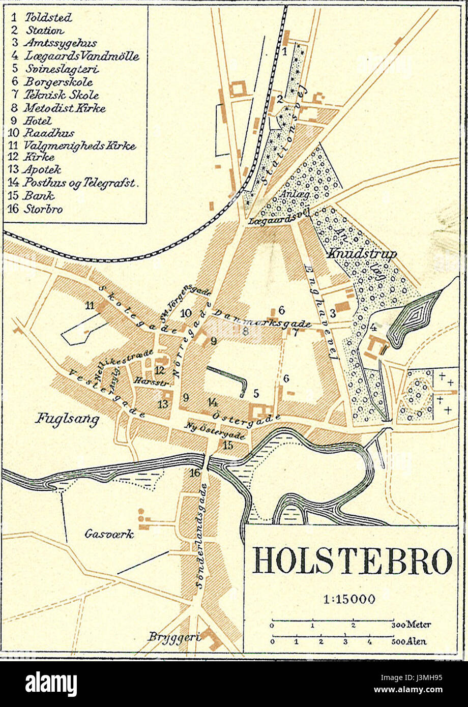 Holstebro map hi-res stock photography and images - Alamy