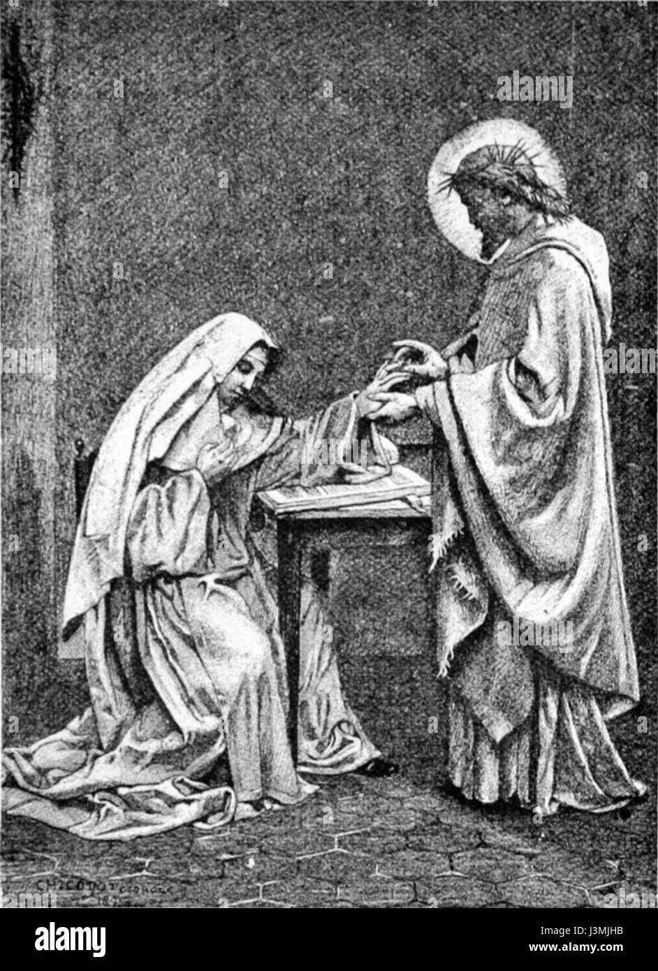 Georges Alexandre Chicotot Mariage mystique de sainte Catherine Stock ...