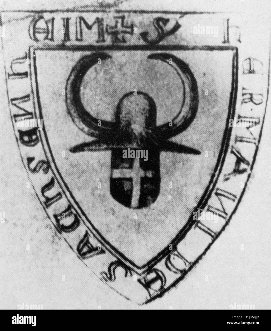This image features the coat of arms (Wappen) of the Herren von ...