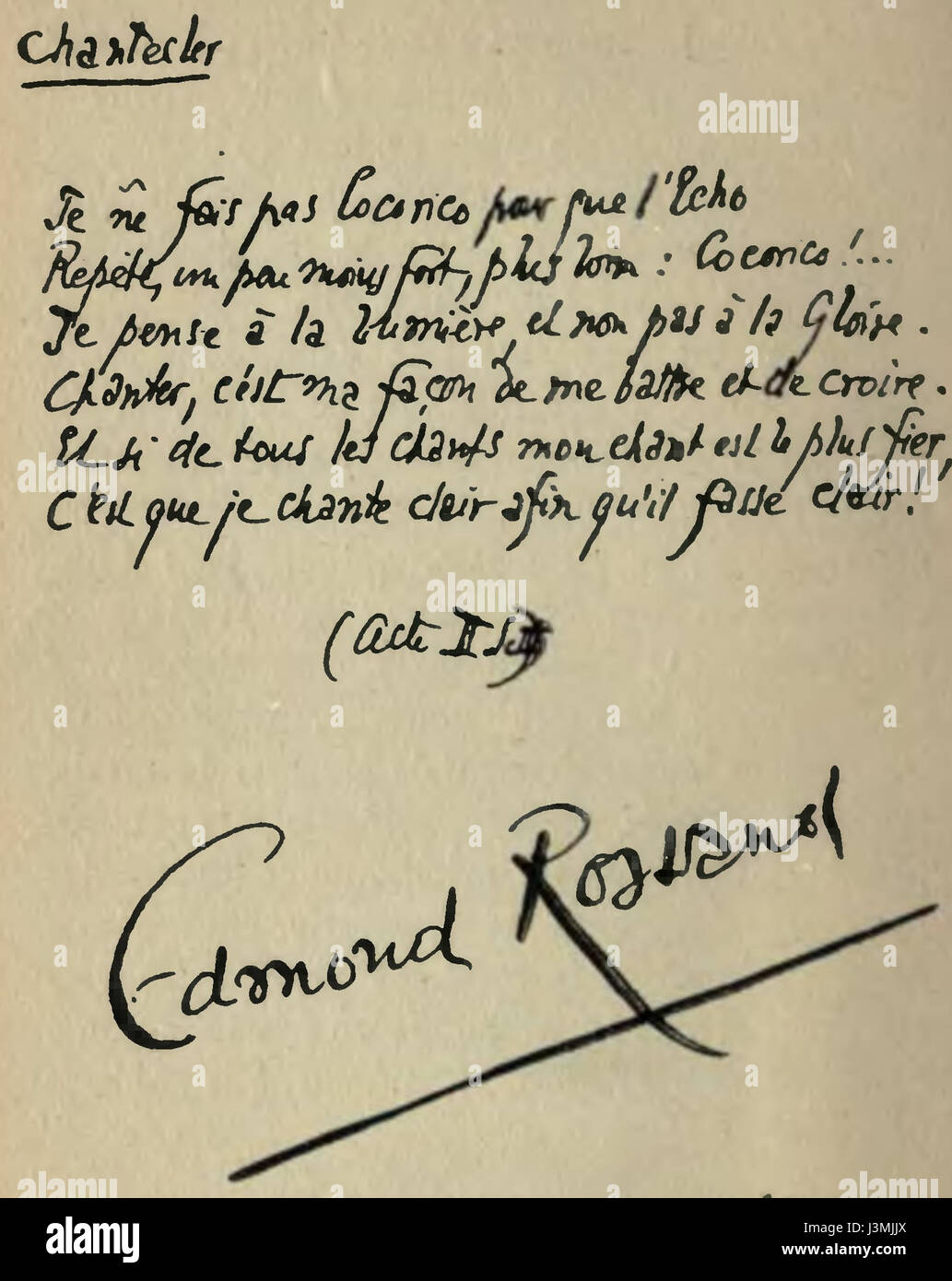 Edmond rostand hi-res stock photography and images - Alamy