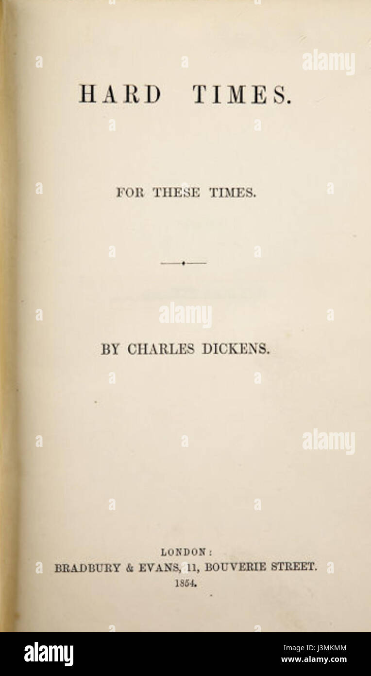 Hard times cover Stock Photo - Alamy