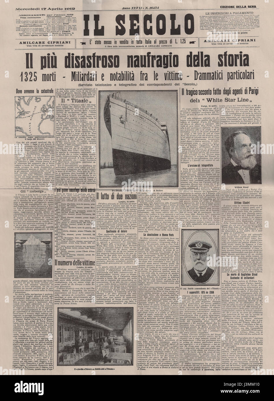 Italian newspaper 1900s hi-res stock photography and images - Alamy