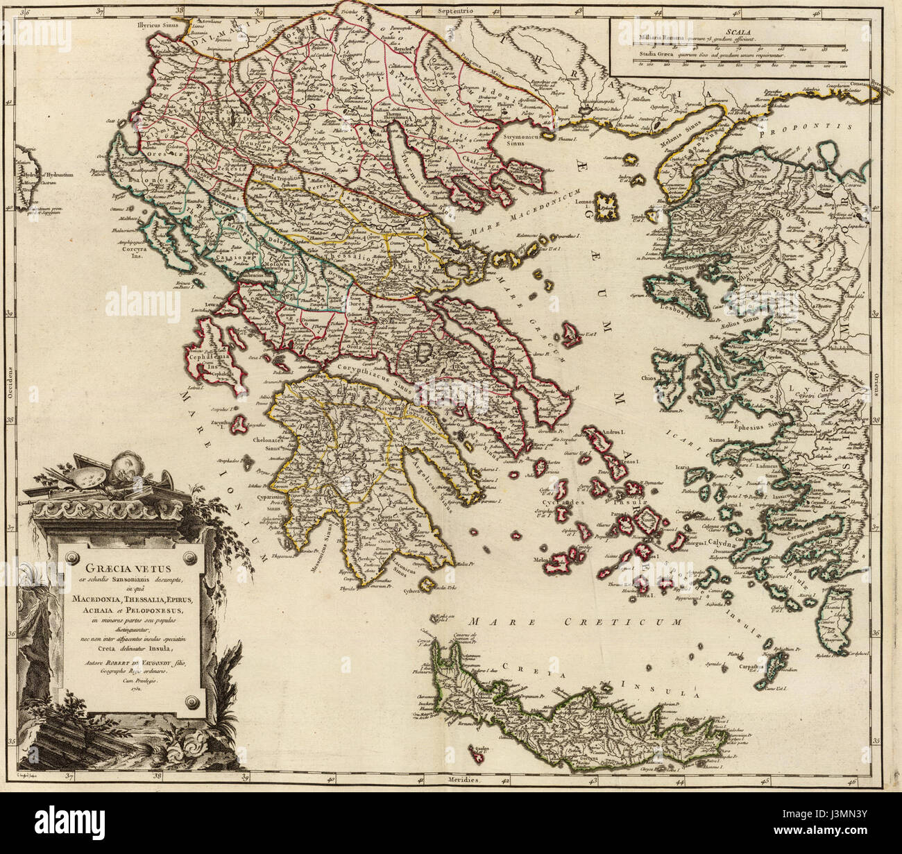 A map illustrating Ancient Greece, showcasing key cities, regions, and ...