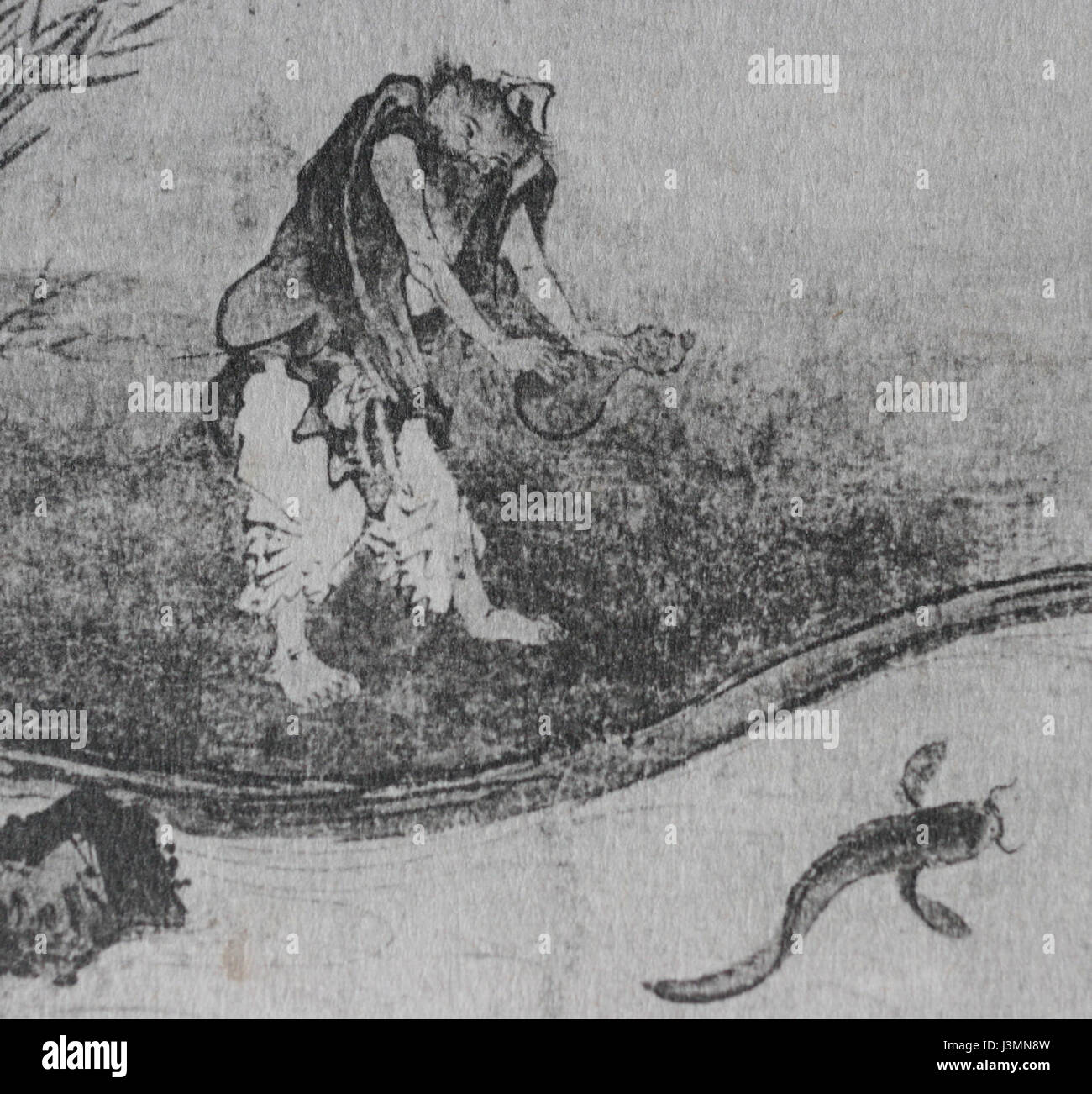 *Hyonen zu* is a famous ink painting by the Japanese artist Josetsu ...