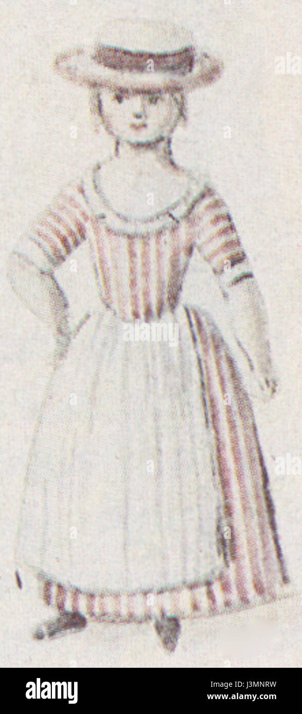 This painting by Brotze depicts a young German middle-class girl ...