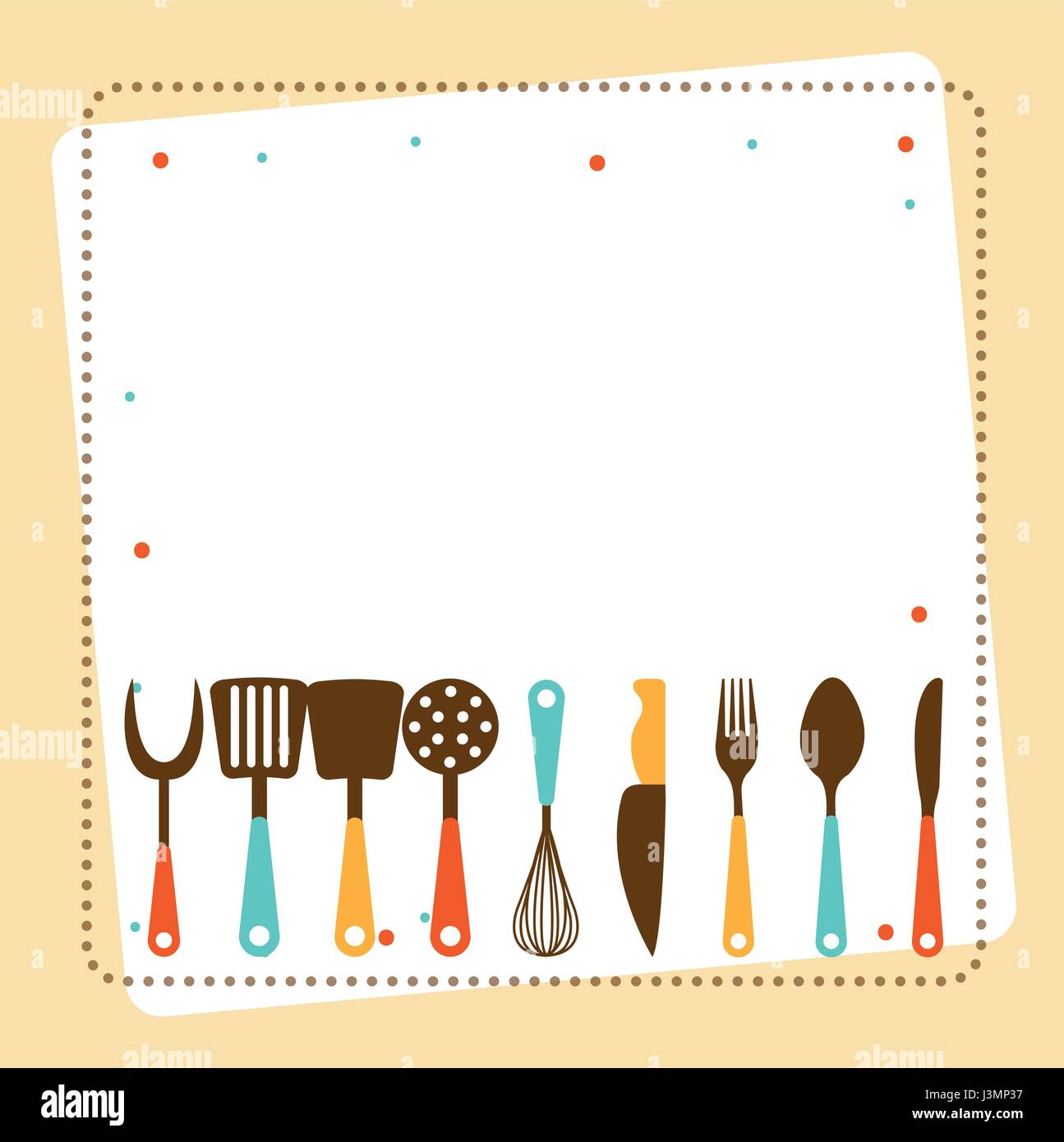 Frame background kitchen utensils Stock Vector Images - Alamy