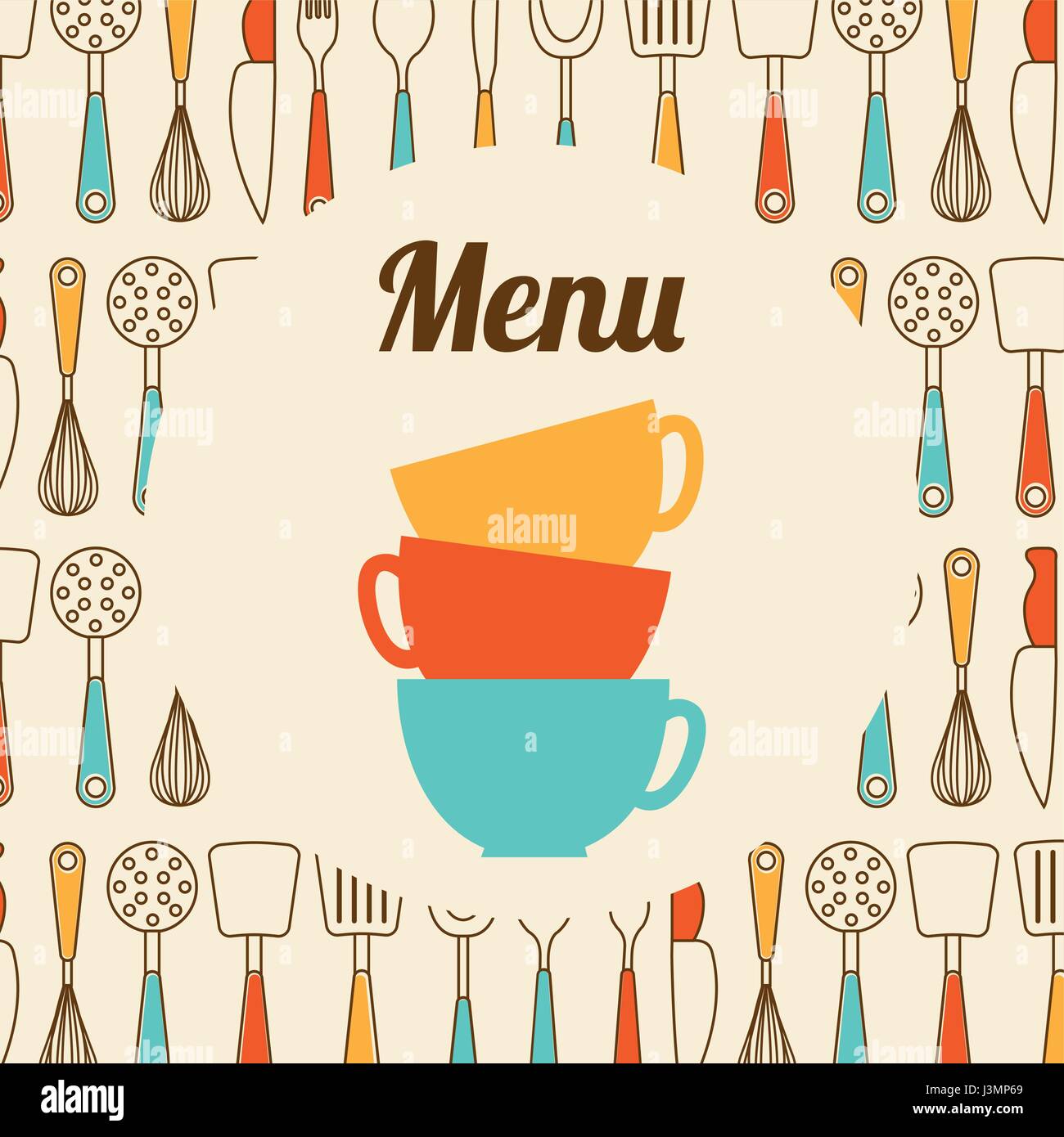 Frame background kitchen utensils Stock Vector Images - Alamy