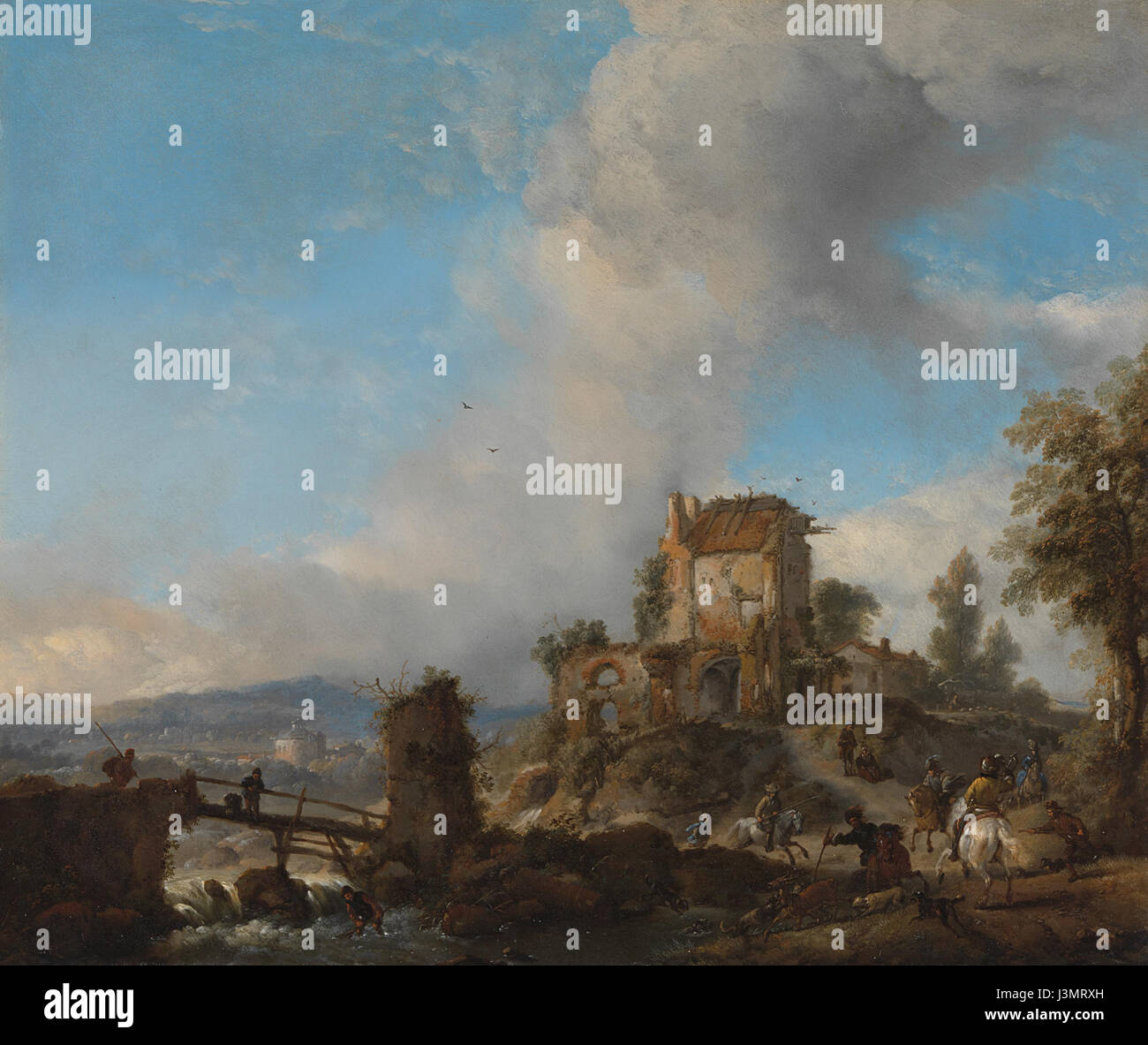 A depiction of a deer hunt, featured in an artwork housed at the ...