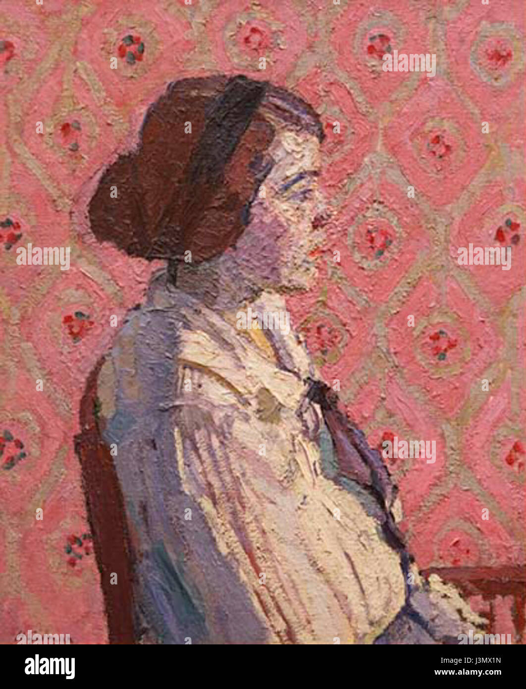 The portrait of Gilman in profile offers a visual representation of ...