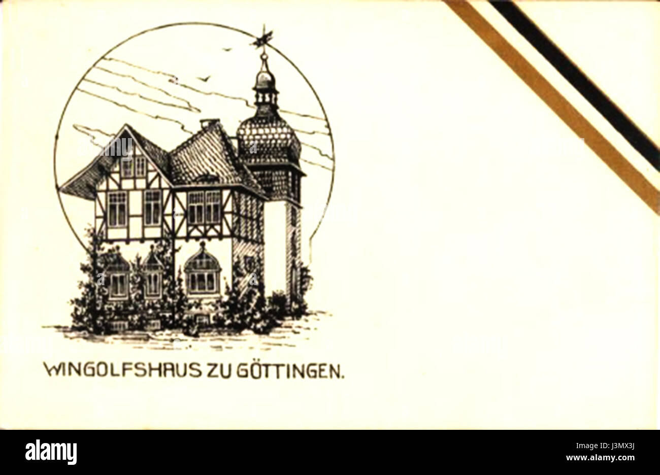 A color card representing the Goettingen Wingolf, a student association ...