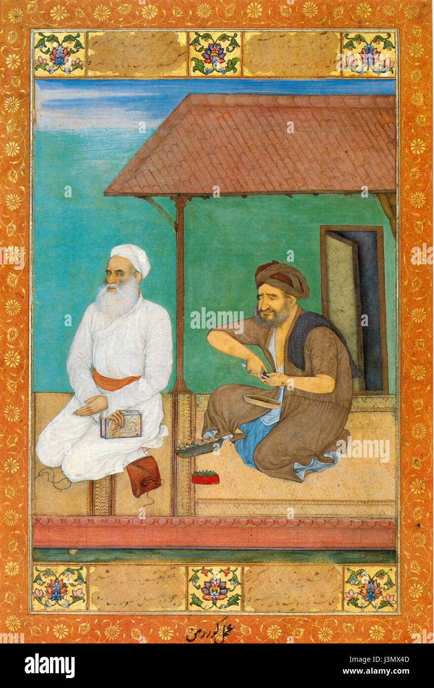 This artwork, created by the artist Govardhan, depicts Shaikh Hosein ...