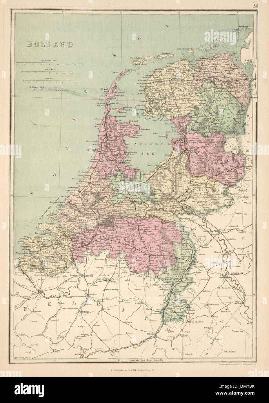 A depiction of Holland in 1873, possibly referring to a map or ...
