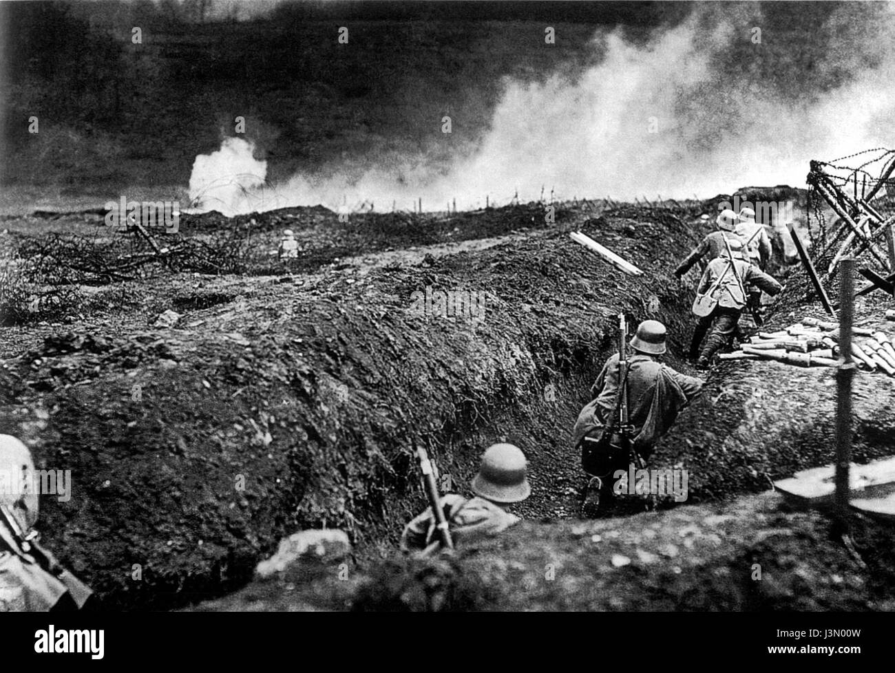 German stormtroops trained near Sedan in May 1917 as part of World War ...