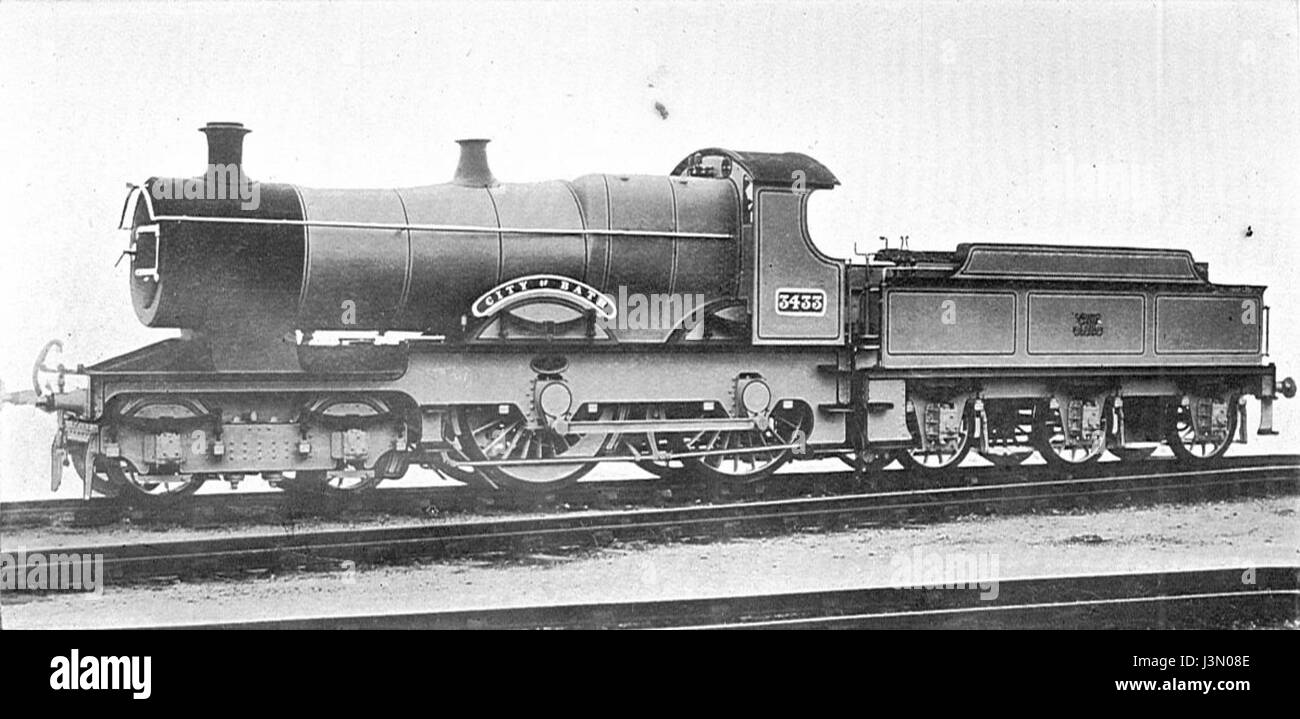 GWR 3433 City of Bath (Howden, Boys' Book of Locomotives, 1907 Stock ...