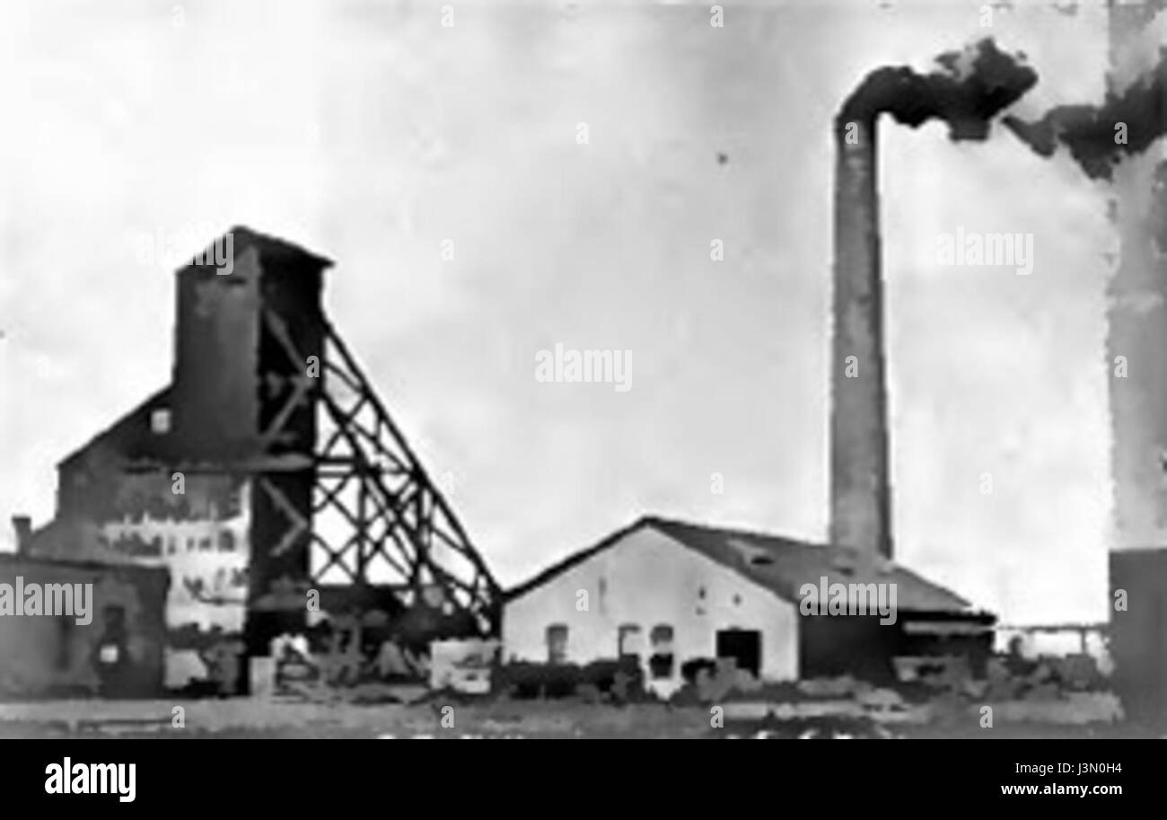 A photograph taken around 1900 in Gillespie, Illinois, showing a ...