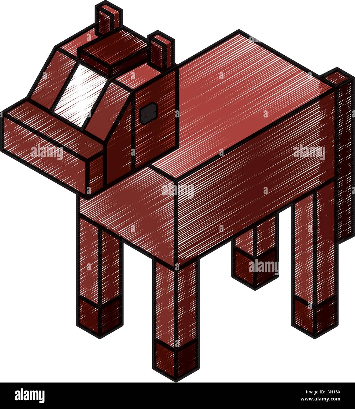 horse isometric isolated icon Stock Vector Image & Art - Alamy