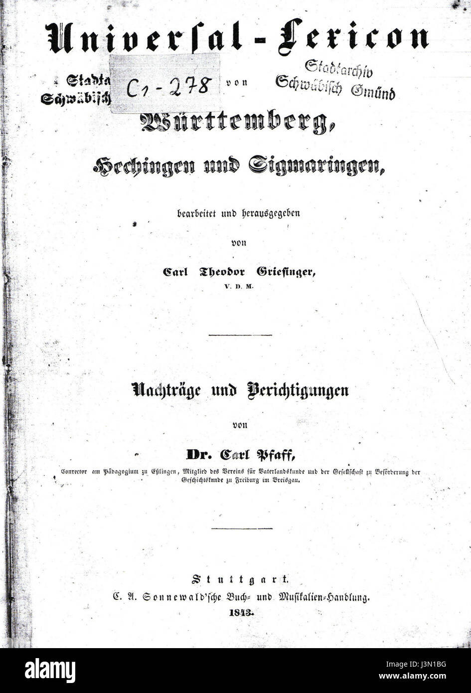 The Griesinger Lexicon of GmÃ¼nd is a historical or cultural reference ...