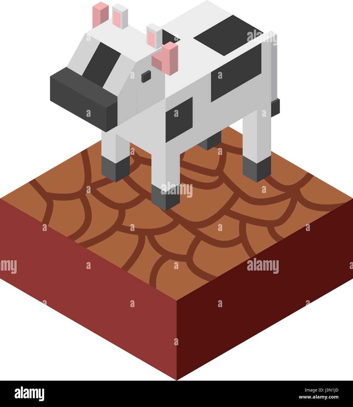 cow with ground isometric isolated icon Stock Vector Image & Art - Alamy