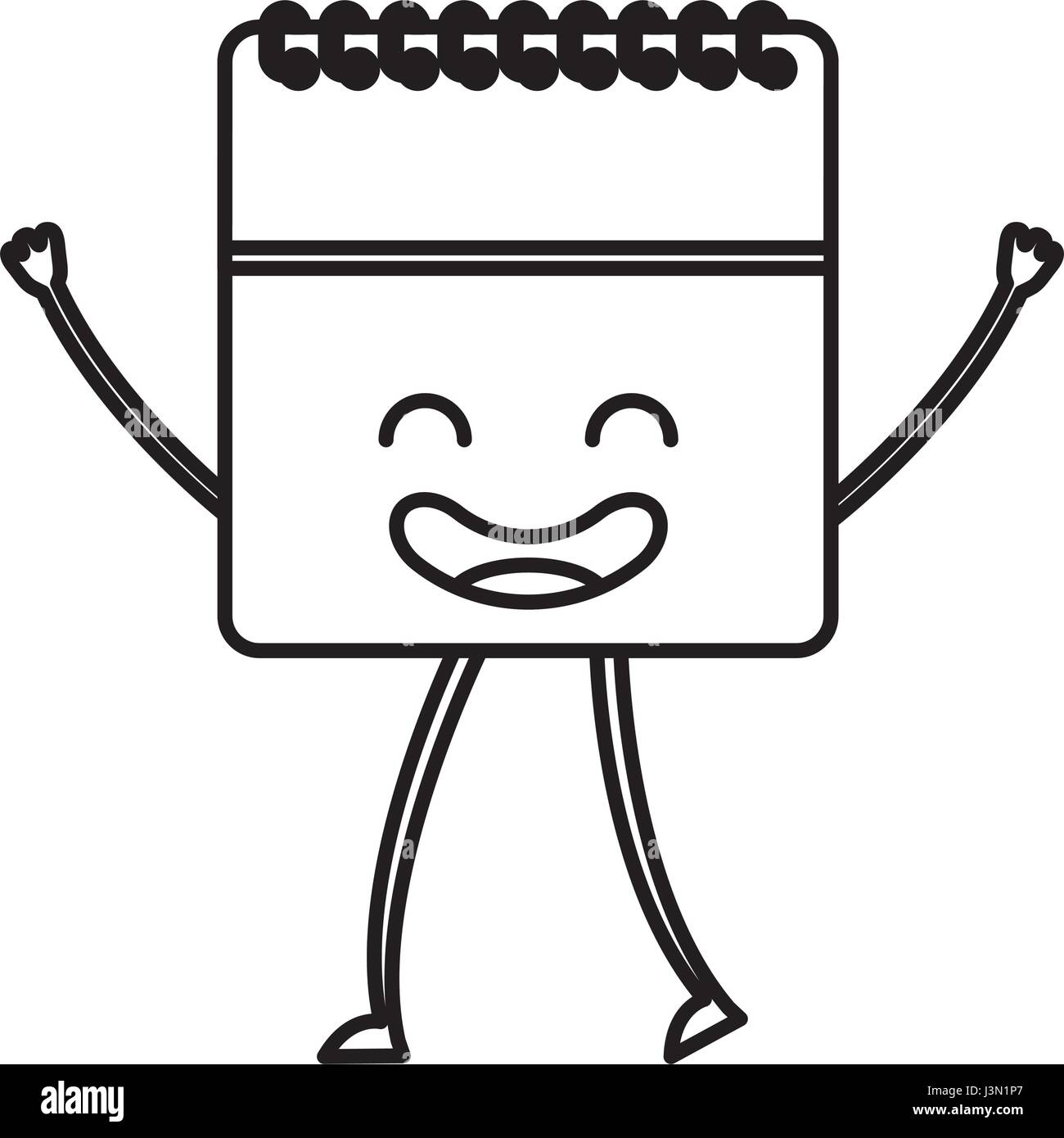 calendar reminder kawaii character Stock Vector Image & Art - Alamy