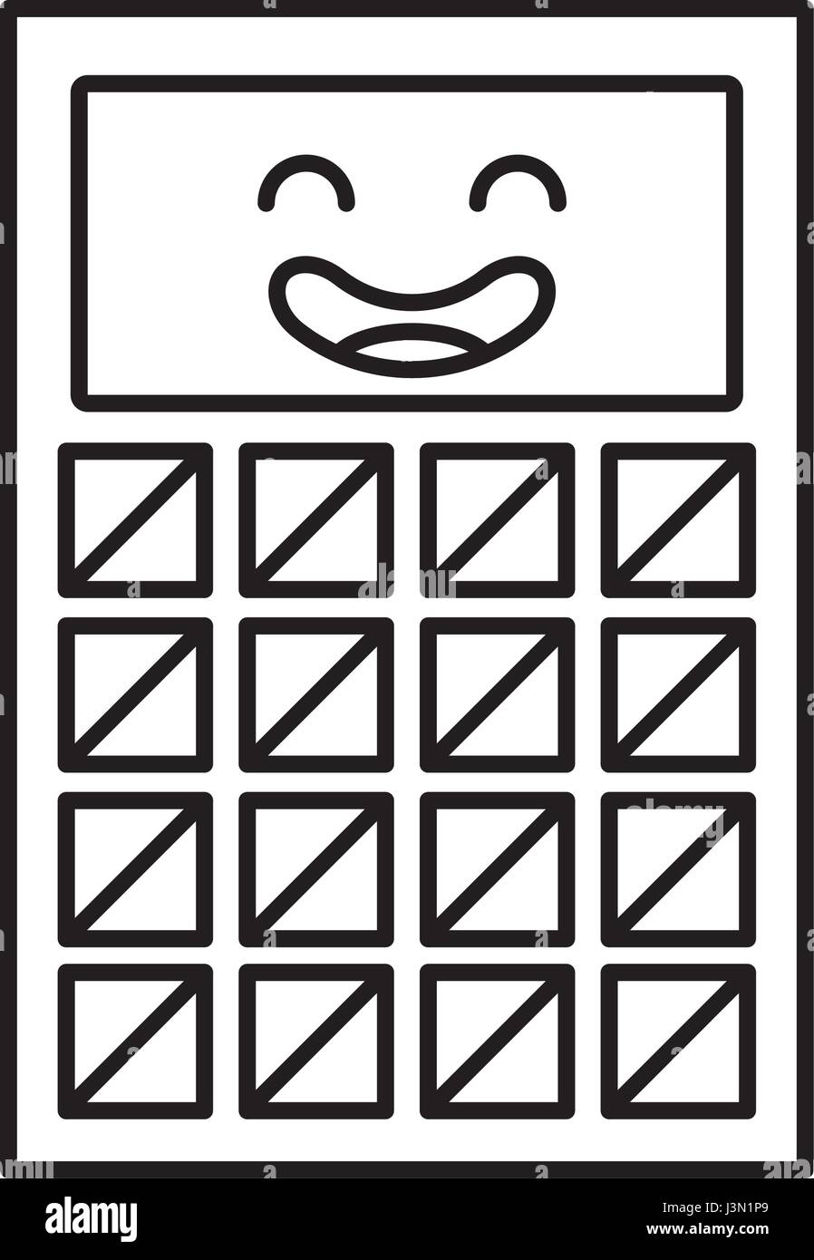 calculator math kawaii character Stock Vector Image & Art - Alamy