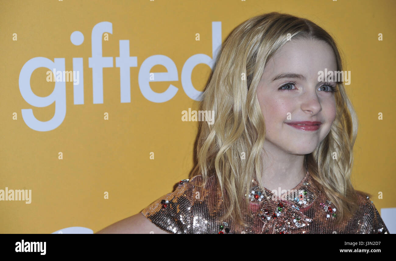 Film premiere of 'Gifted' - Arrivals Featuring: Mckenna Grace Where ...