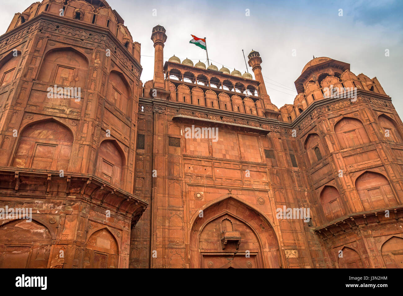 Red fort india flag hi-res stock photography and images - Alamy