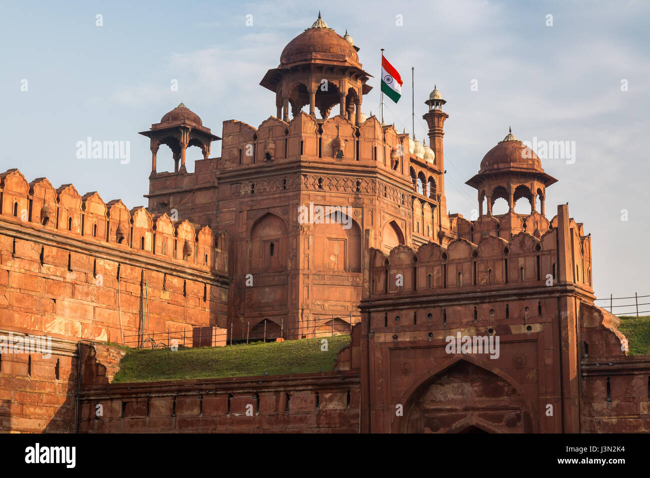 Red Fort Delhi is a red sandstone fort city built by emperor Akbar. A ...