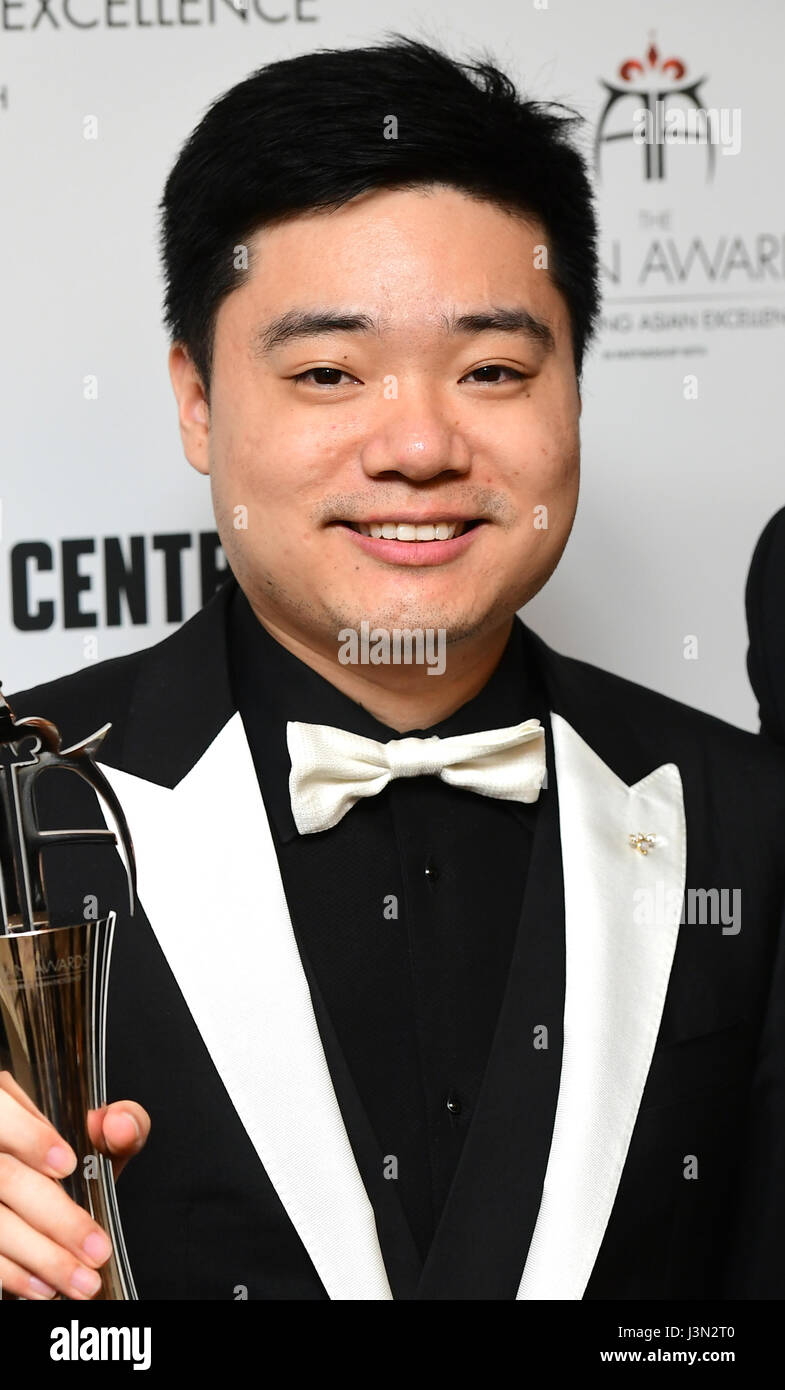 Ding Junhui with the Outstanding Acheivement in Sport award at the ...