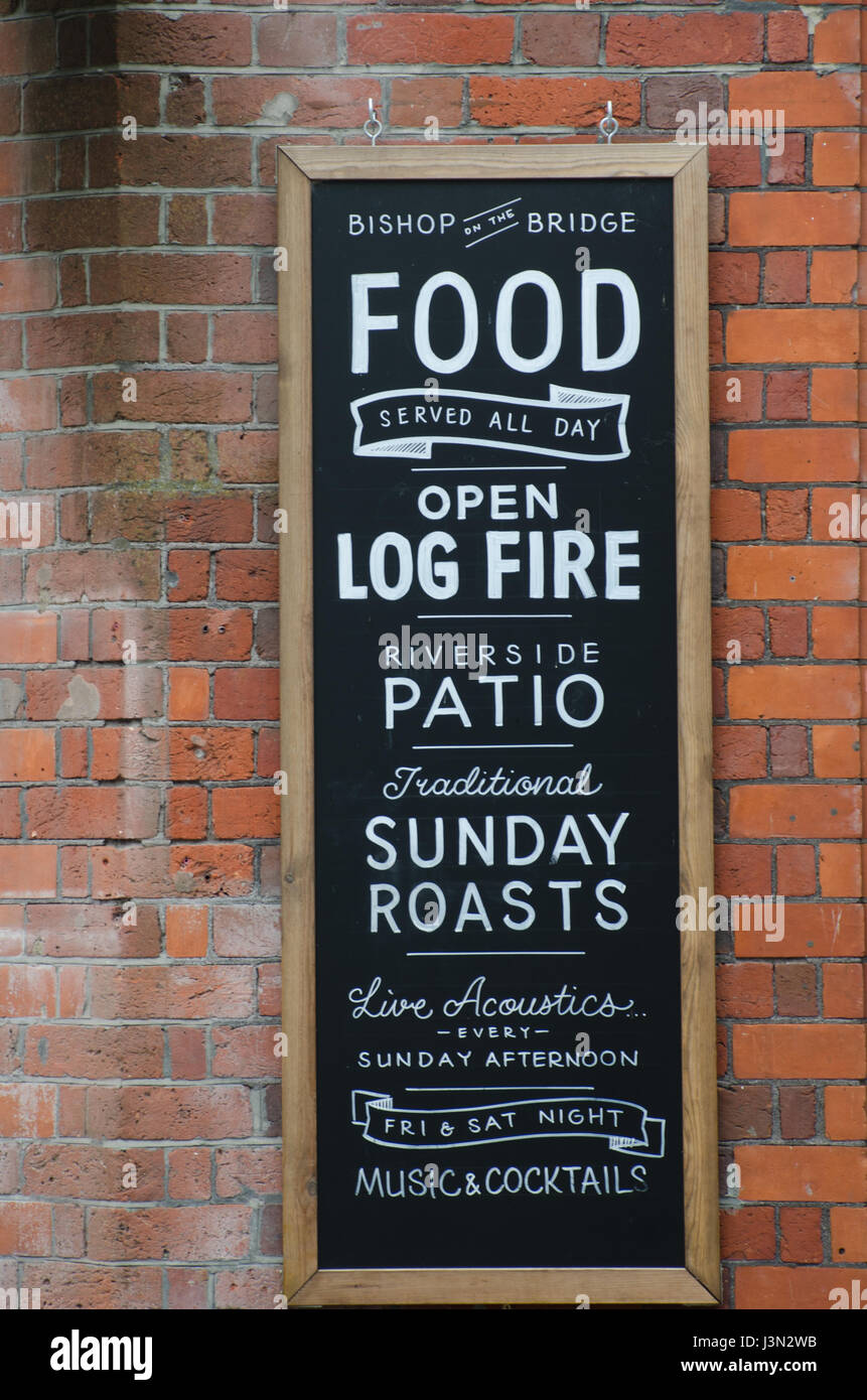 Winchester United Kingdom -21 April 2017: Traditional Blackboard ...