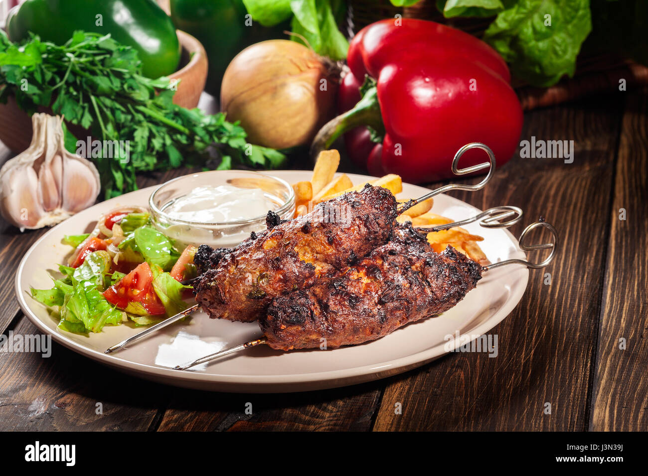 Doner kebab chips hi-res stock photography and images - Alamy