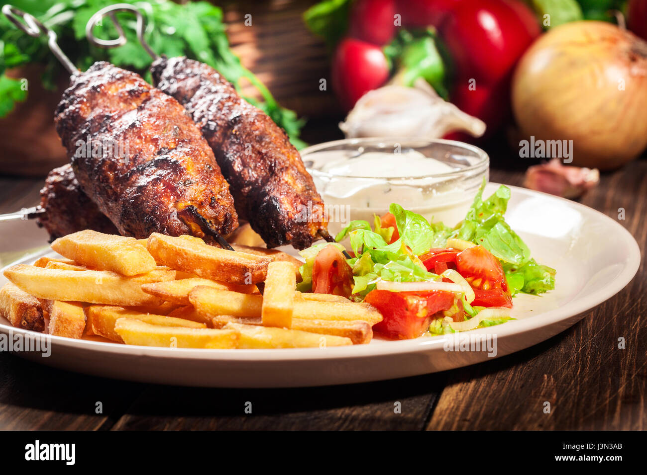 Doner kebab chips hi-res stock photography and images - Alamy