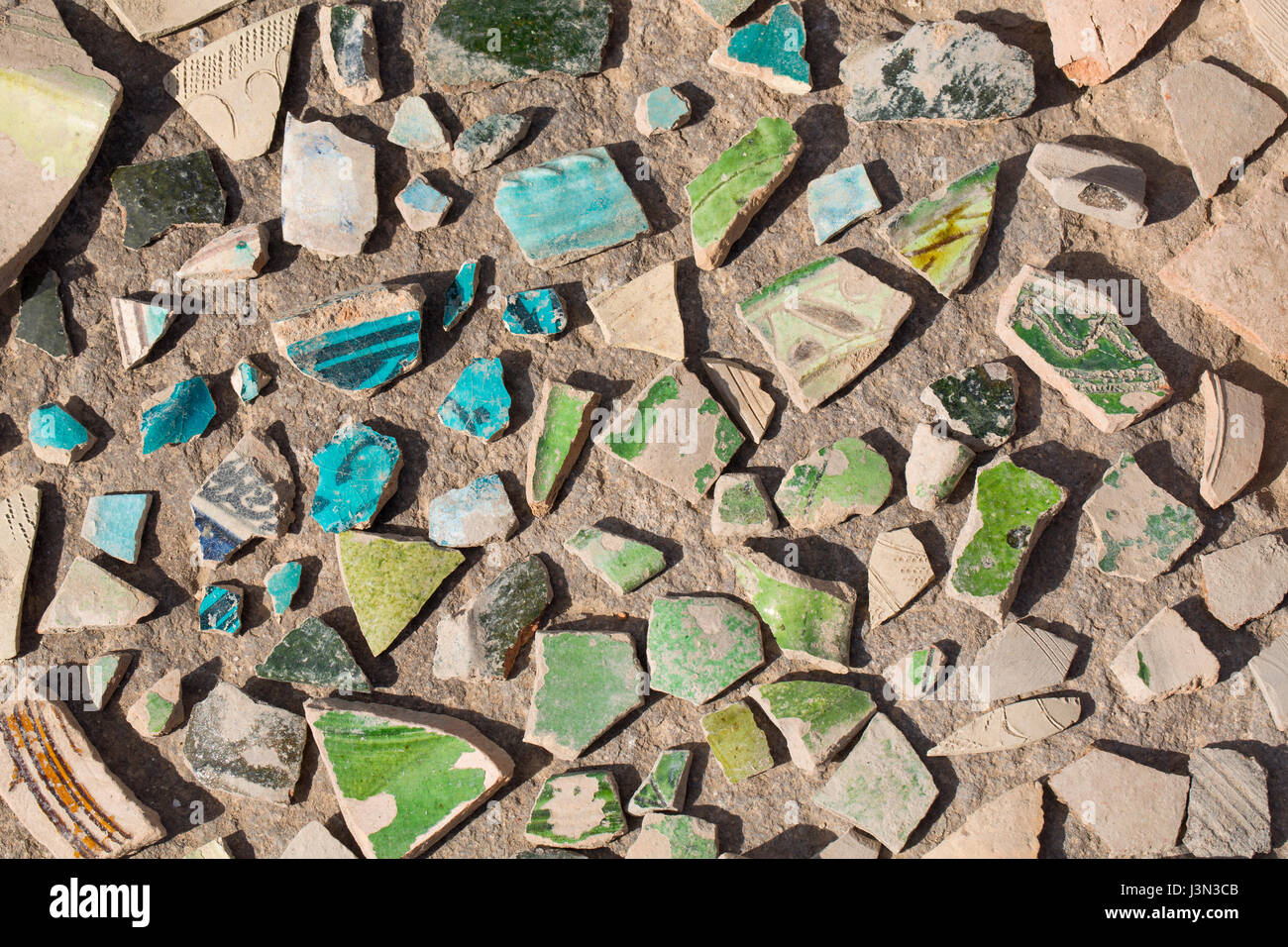 Archaeological finds - shards of ancient pottery vessels Stock Photo ...