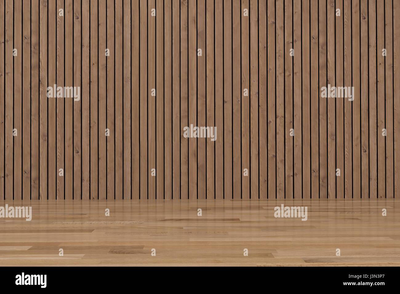interior wood parquet room 3D rendering Stock Photo - Alamy
